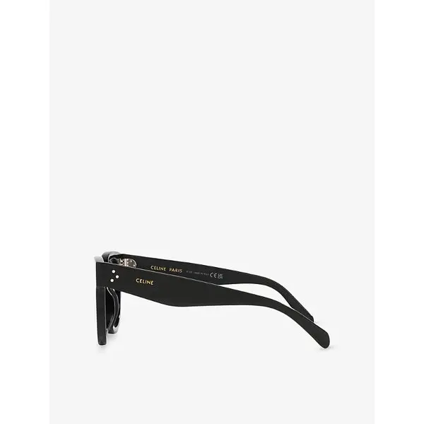 Celine Rectangle Frame Acetate Sunglasses - Black