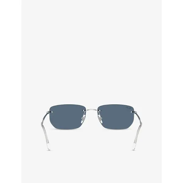 Ray-ban Irregular Metal Sunglasses - Silver