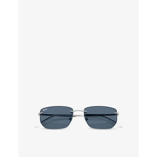 Ray-ban Irregular Metal Sunglasses - Silver