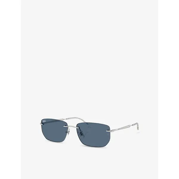 Ray-ban Irregular Metal Sunglasses - Silver