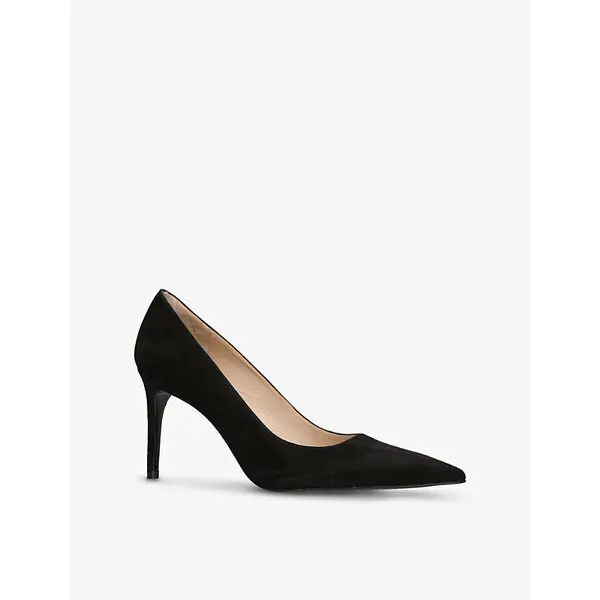 STUART WEITZMAN 85 Suede Pointed-toe Pumps