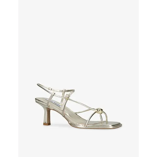 Steve Madden Jackpots Metallic Heeled Sandals - Gold