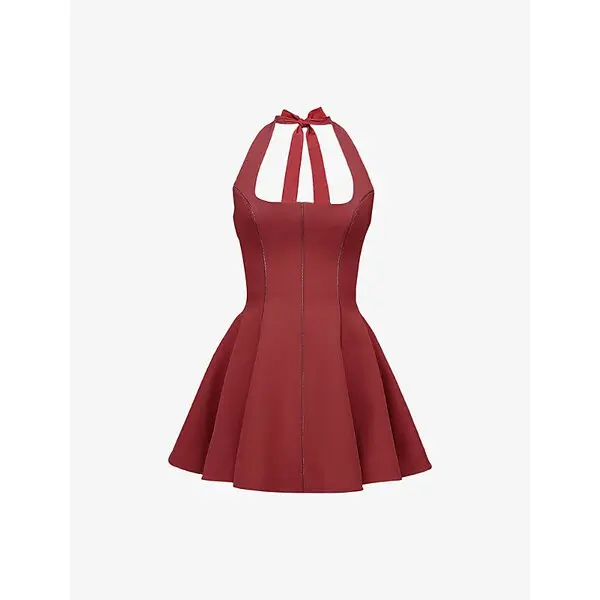 House Of Cb Loulette Halter-neck Mini Dress - Red