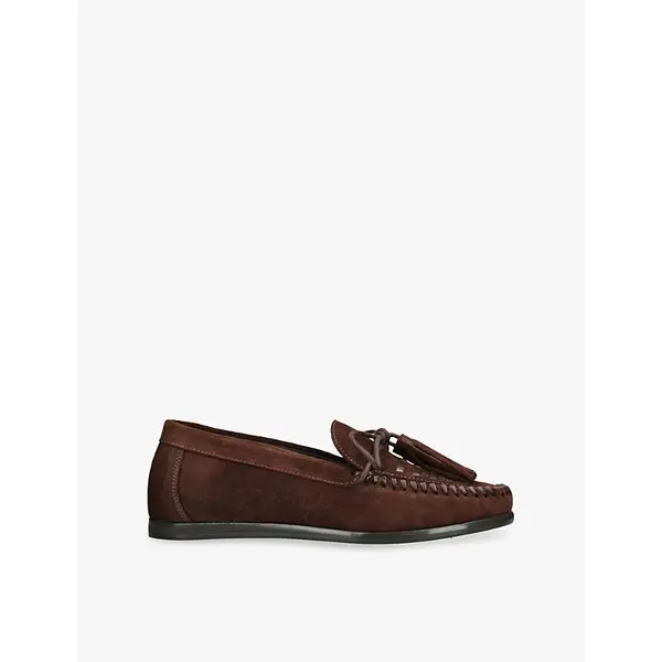 Steve Madden Yaira Tassel Suede Loafers - Brown