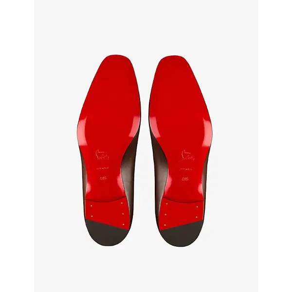 CHRISTIAN LOUBOUTIN Dandelion Leather Loafers - Havane