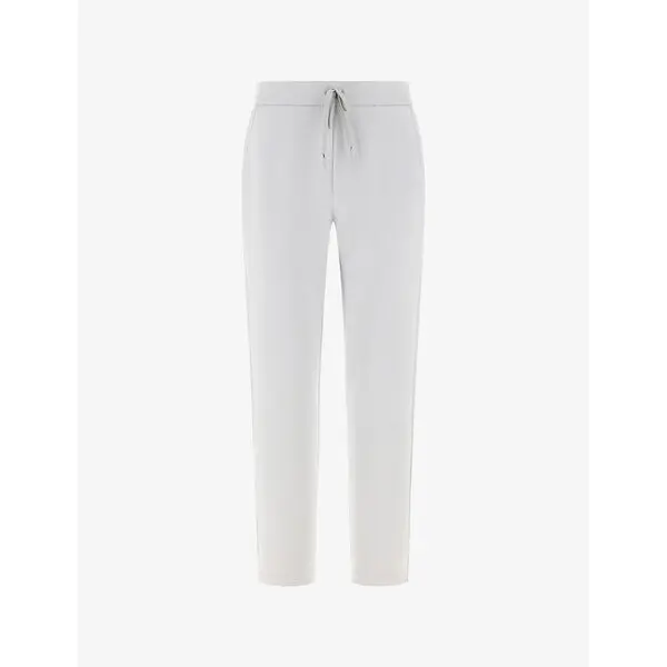 Boggi Milano Scuba Tech-patch Cotton-jersey Trousers - Ice