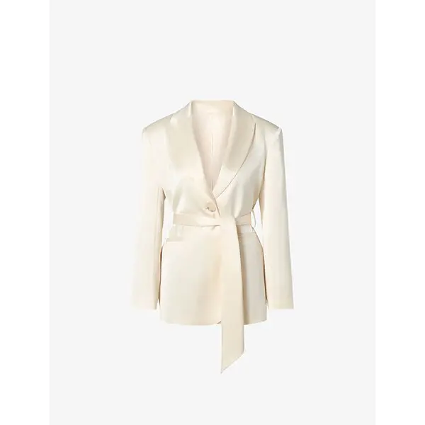 MALINA Liv Wrap Satin Blazer