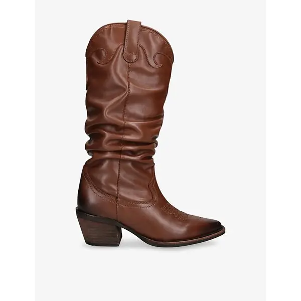 Steve Madden Knee-high Leather Boots With Block Heel
