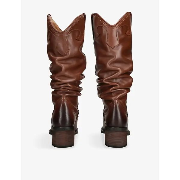 Steve Madden Knee-high Leather Boots With Block Heel