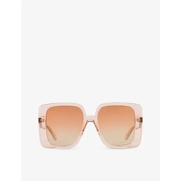 Gucci Square-frame Polyamide Sunglasses - Cream