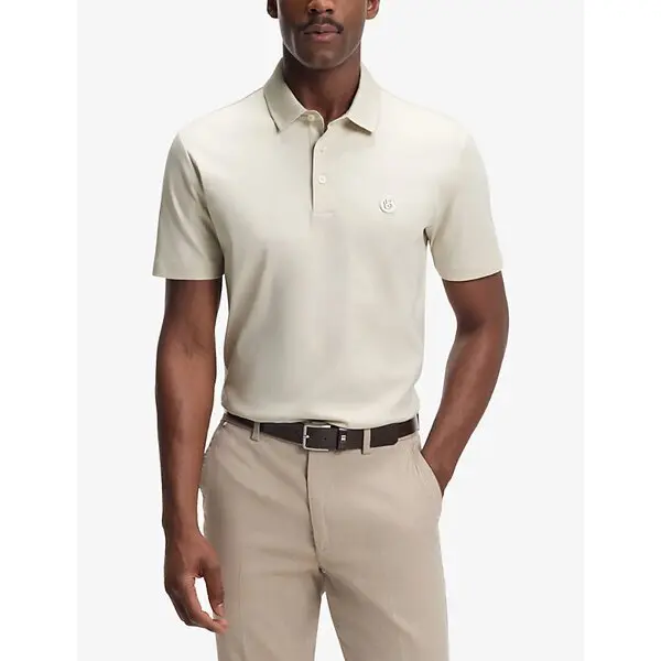 BOSS Double B-logo Mercerised Cotton Polo Shirt