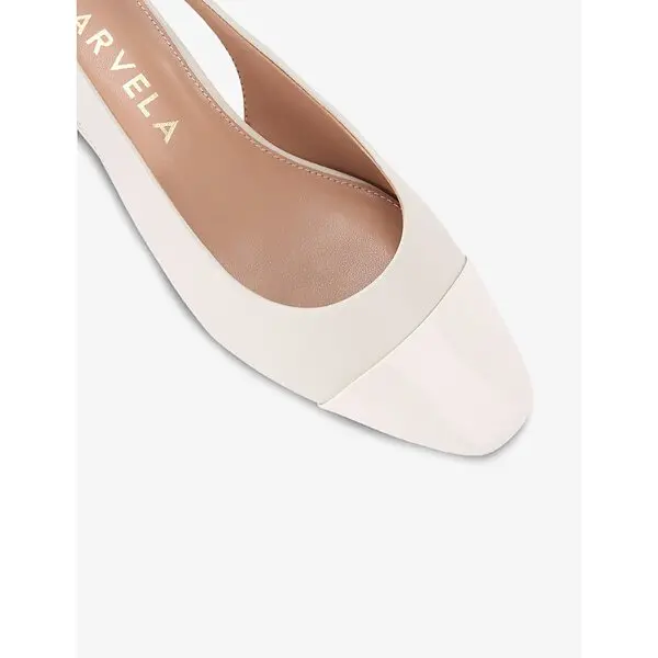 Carvela Amelia Faux-leather Slingback Pumps With Gold Tone Heel Detail