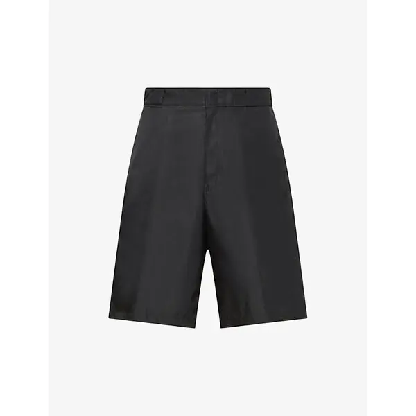 Prada Bermuda Plaque Nylon Shorts