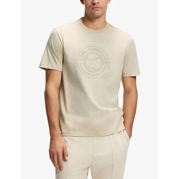 BOSS Branded Short-sleeved Cotton-jersey T-shirt