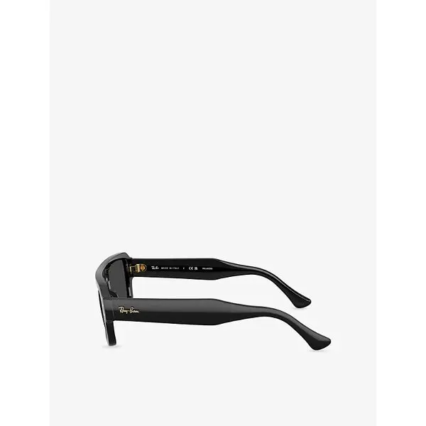 Ray-ban Rectangle-frame Acetate Sunglasses - Black