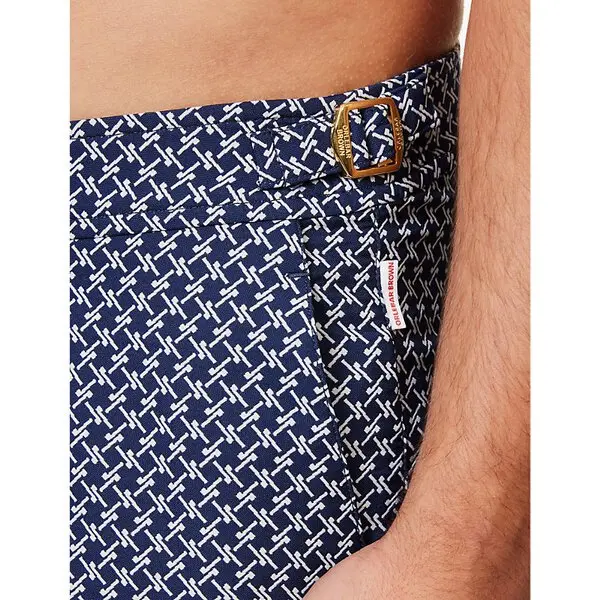 Orlebar Brown Bulldog Patterned Swim Shorts With Waist Adjusters