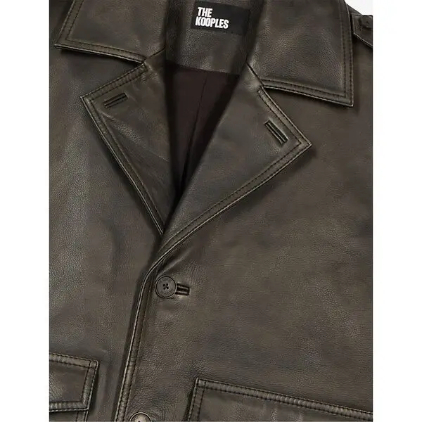 The Kooples Side-pocket Zipped-cuff Leather Jacket