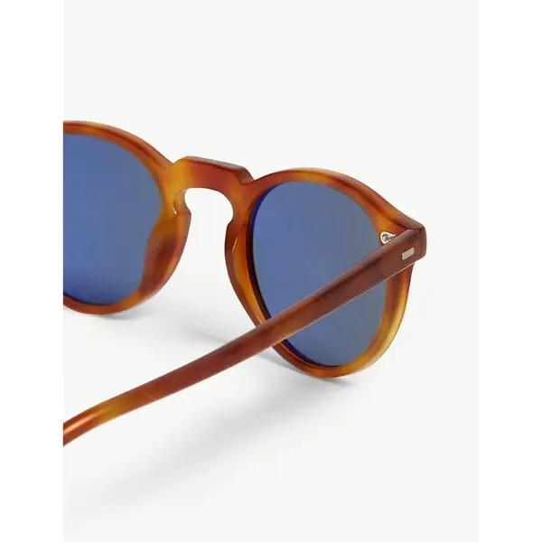 Oliver Spencer Tortoiseshell Round-frame Sunglasses - Brown