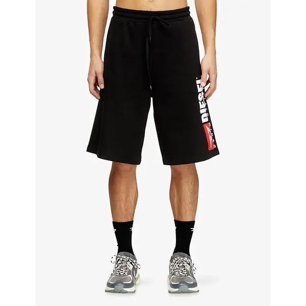 DIESEL® P-crow-div Regular-fit Cotton-jersey Shorts