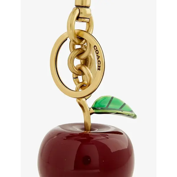 COACH Small Apple Resin And Enamel Bag Charm