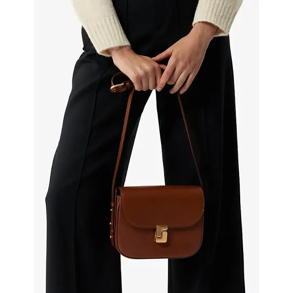 Soeur Belissima Mini Leather Cross-body Bag - Hazelnut