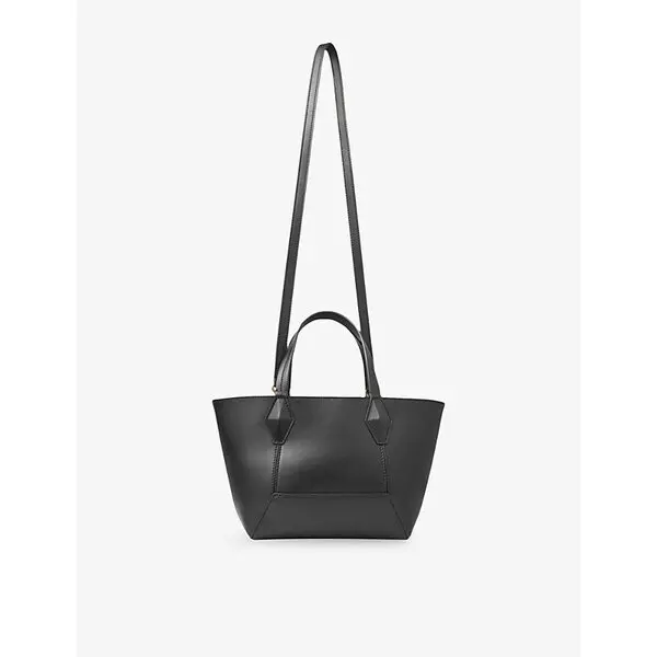 JIMMY CHOO Diamond Logo-embossed Leather Tote Bag