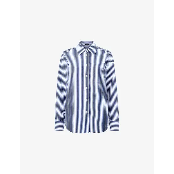 Whistles Striped Relaxed-fit Cotton Shirt - Multi-coloured