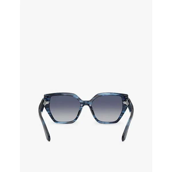 SWAROVSKI Irregular Frame Acetate Sunglasses