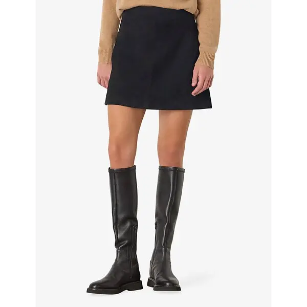 Whistles A-line Suede Mini Skirt