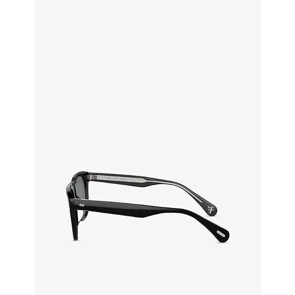 Oliver Spencer Square-frame Acetate Sunglasses - Black