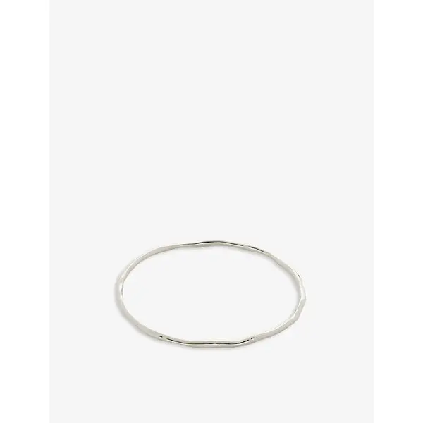 Monica Vinader Sterling Hammered Bangle Bracelet - Silver