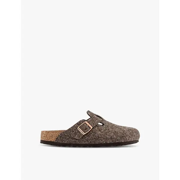 BIRKENSTOCK Boston Buckled Wool Clogs