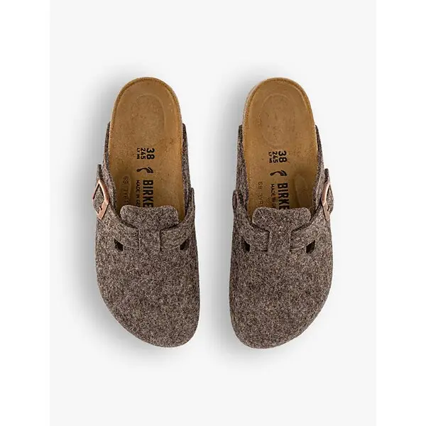 BIRKENSTOCK Boston Buckled Wool Clogs
