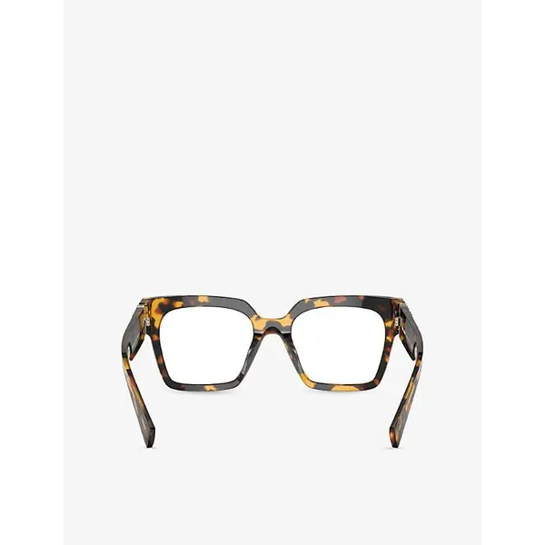 Miu Miu Square-frame Acetate Optical Glasses - Brown