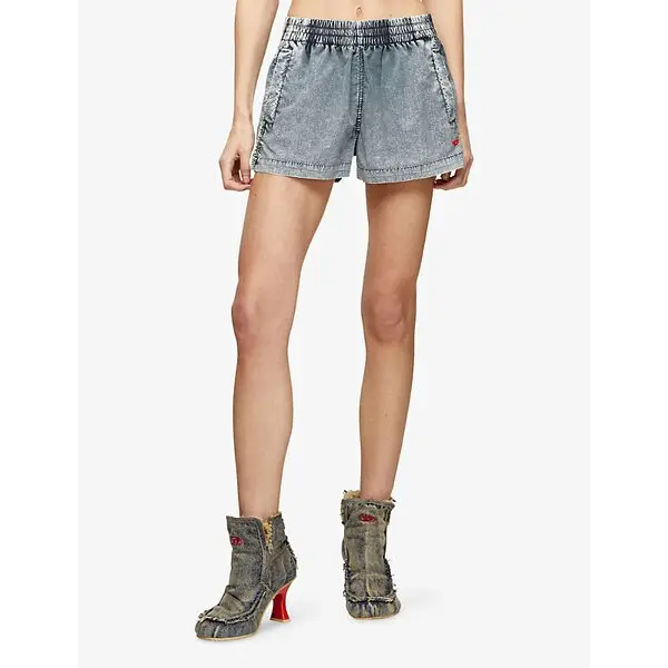 DIESEL® S-ound Denim-effect Woven Shorts