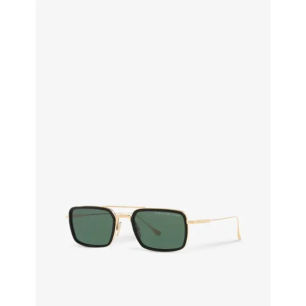 Dita Dts-134-02 Flight.008 Titanium And Acetate Rectangle-frame Sunglasses