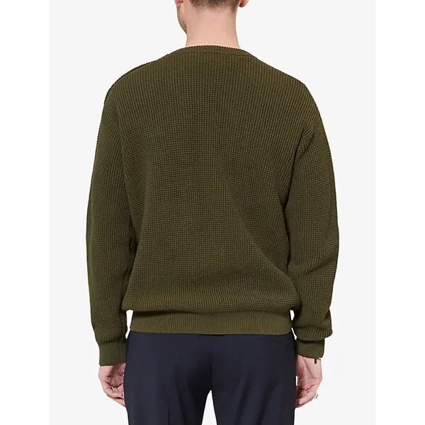 The Kooples Waffle-texture Knitted Cotton Jumper