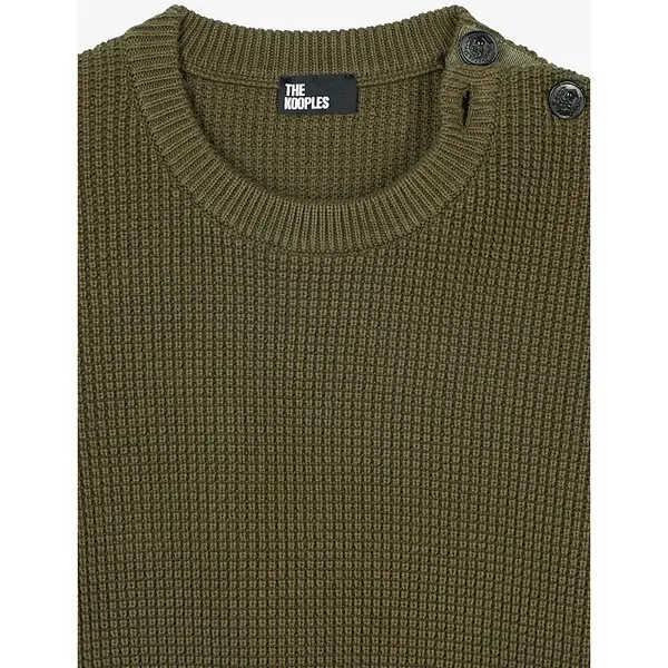 The Kooples Waffle-texture Knitted Cotton Jumper
