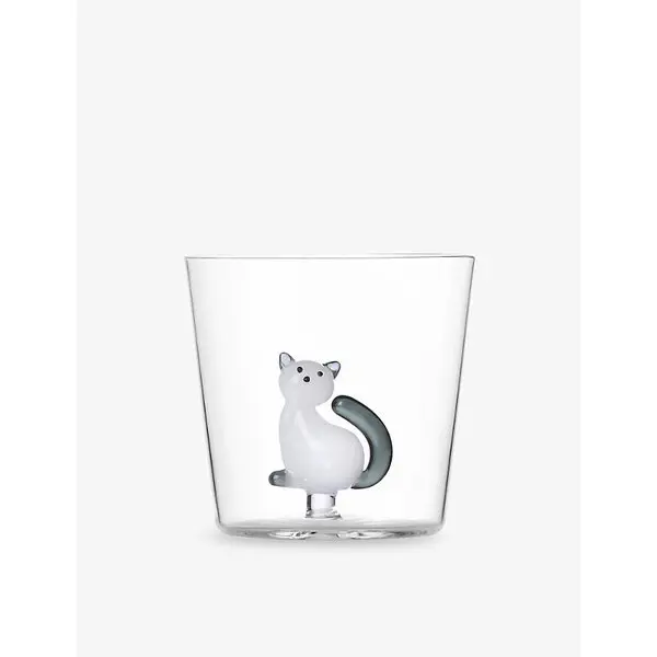 ICHENDORF MILANO Tabby Cat Glass Tumbler 8cm - Multicolor