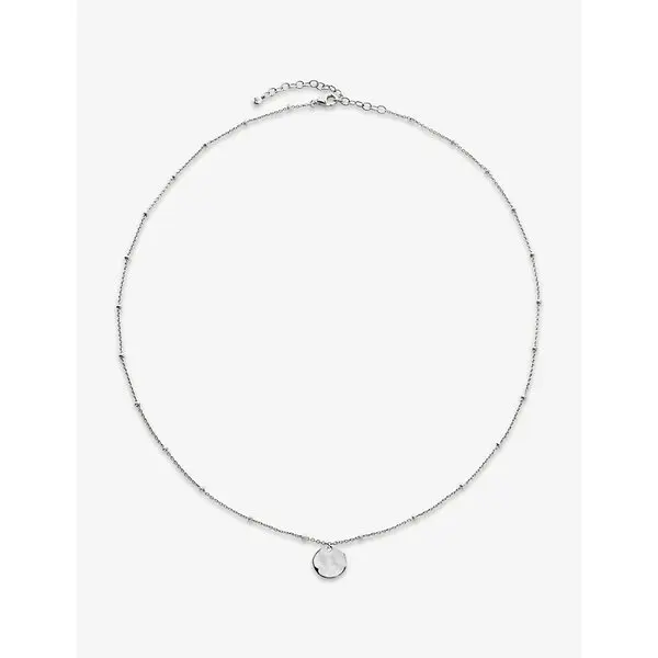 Monica Vinader 18ct Yellow Vermeil Muse Disc Chain Necklace - Silver