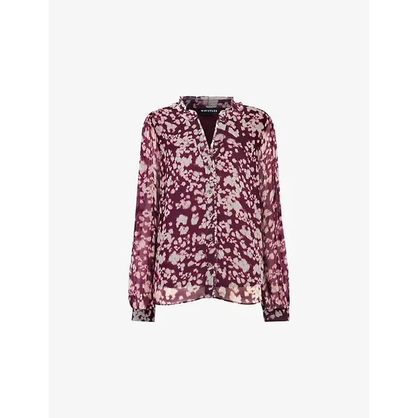 Whistles Floral Print V-neck Woven Blouse - Multi-coloured
