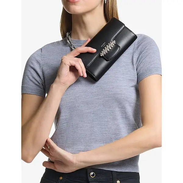 JIMMY CHOO Bing Leather Wallet-on-chain