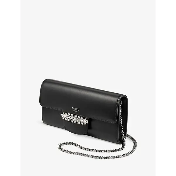 JIMMY CHOO Bing Leather Wallet-on-chain