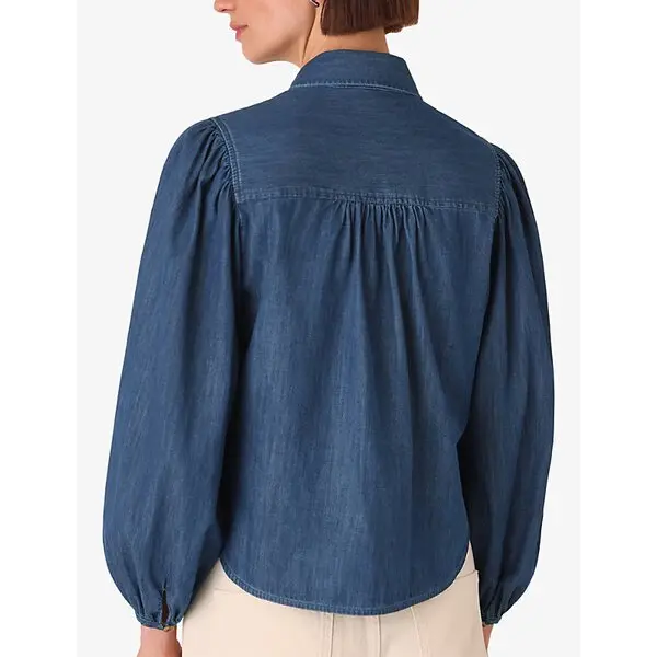 Whistles Chambray Blouson Denim Shirt