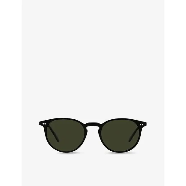 Oliver Spencer Acetate Round Frame Sunglasses - Black