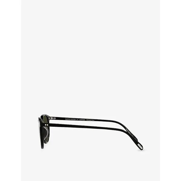 Oliver Spencer Acetate Round Frame Sunglasses - Black