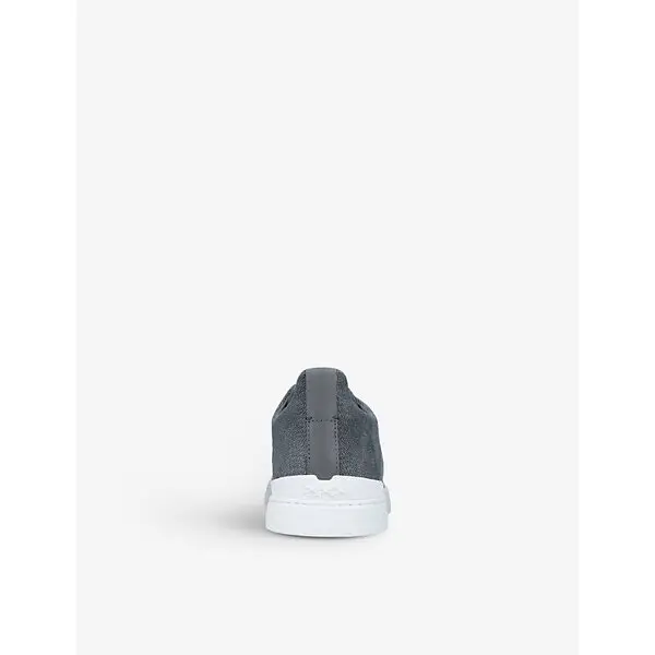 Zegna Triple Stitch Low-top Cotton Trainers - Grey