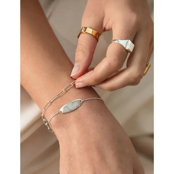 Monica Vinader Alta Textured Sterling Bracelet