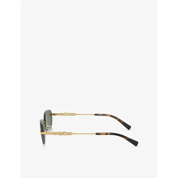 Michael Kors Manchester Rimless Oval Sunglasses - Green