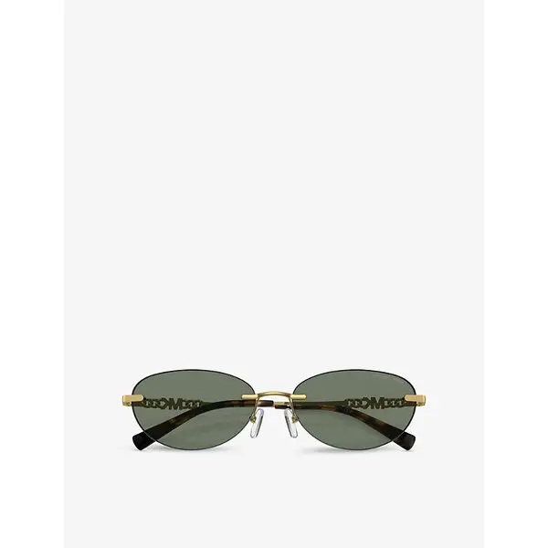 Michael Kors Manchester Rimless Oval Sunglasses - Green